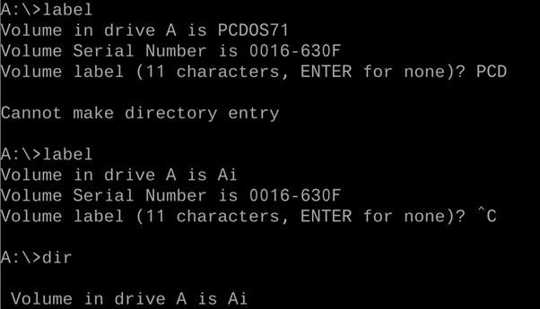 FDD image label problem in PC DOS 2000 · Issue #3564 · joncampbell123 ...
