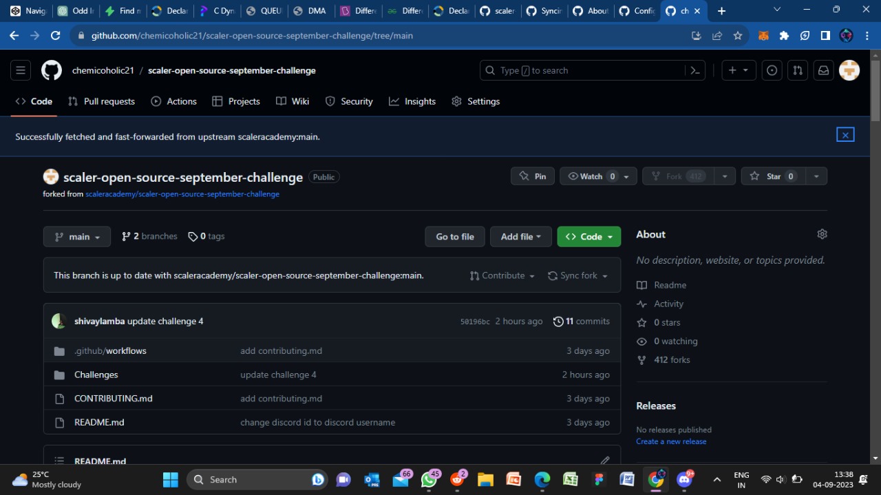 Challenge#1-#23 Taniya · Issue #232 · scaleracademy/scaler-open-source-september-challenge · GitHub