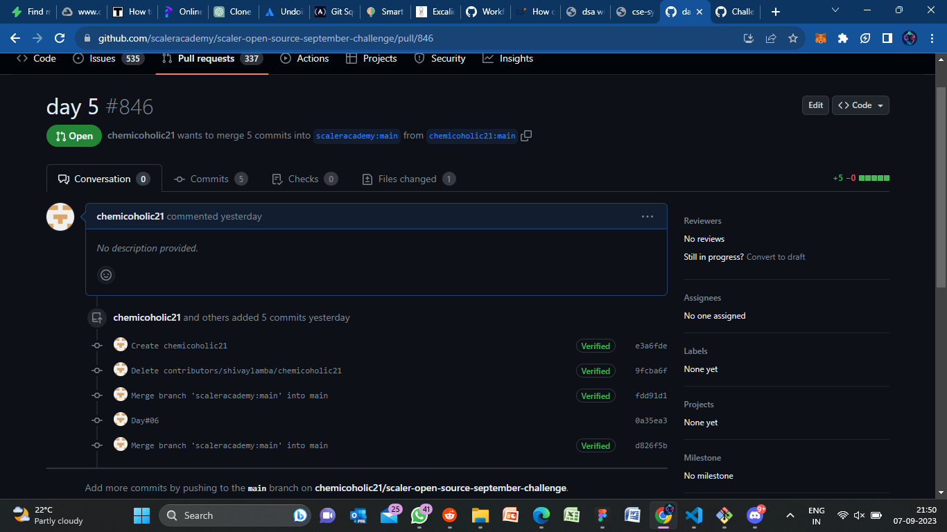 Challenge#1-#23 Taniya · Issue #232 · scaleracademy/scaler-open-source-september-challenge · GitHub