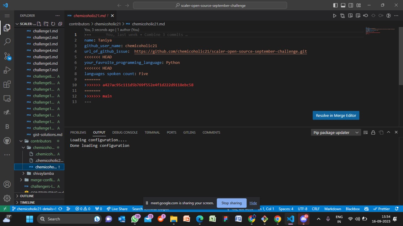 Challenge#1-#23 Taniya · Issue #232 · scaleracademy/scaler-open-source-september-challenge · GitHub