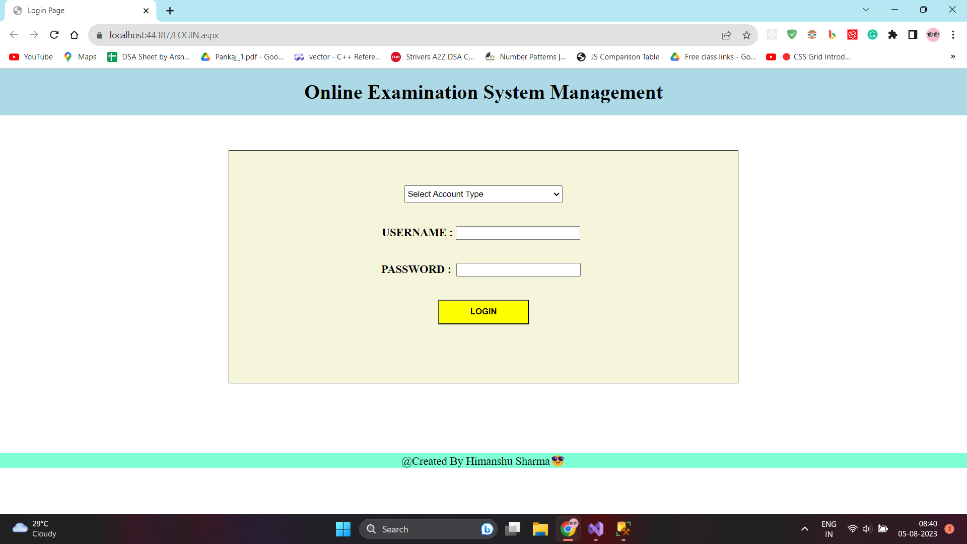 GitHub - himanshu-901/onlineExam: OnlineExam Project is based on Asp.net web Application that ...