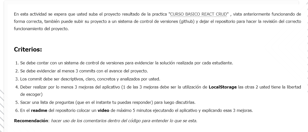 GitHub - DMosqueraL/CRUD-React