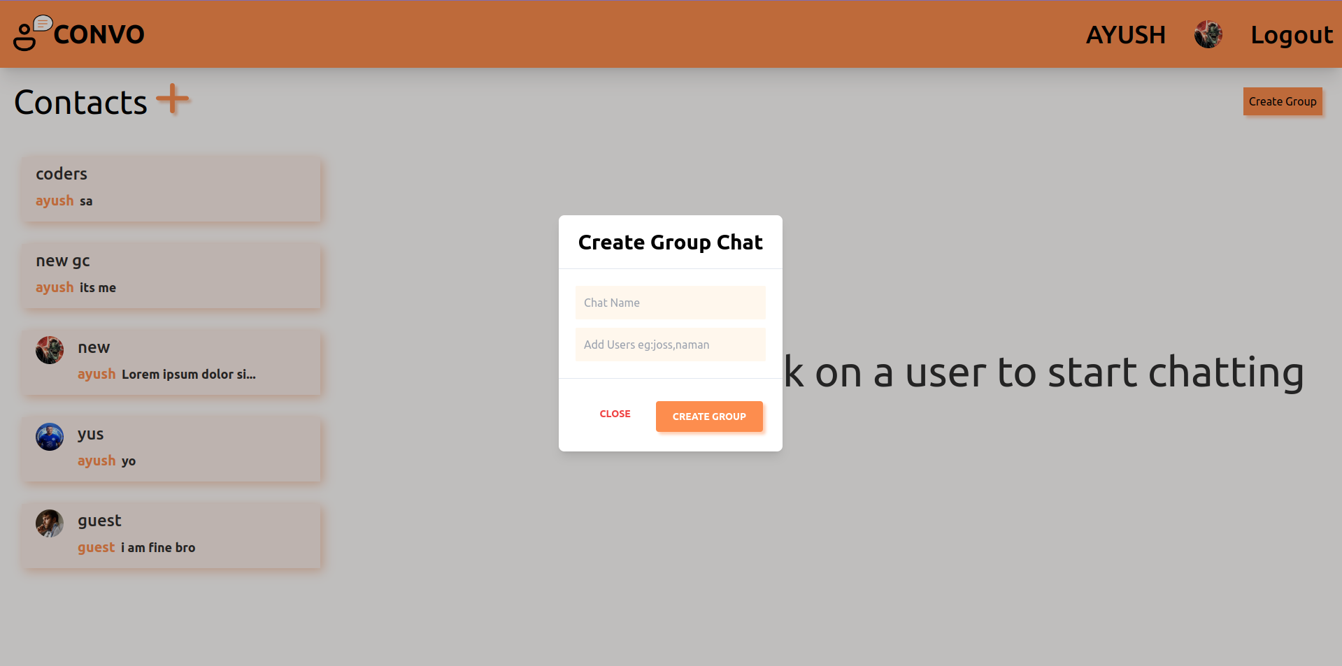 GitHub - Ayush0054/convo: chat application made using mern stack