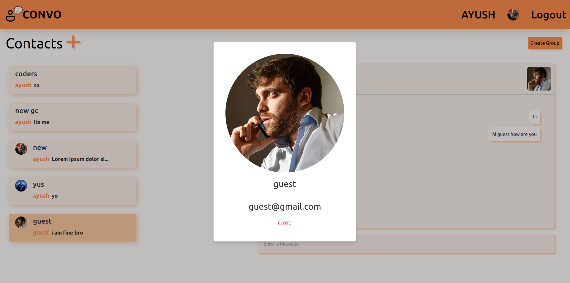 GitHub - Ayush0054/convo: chat application made using mern stack