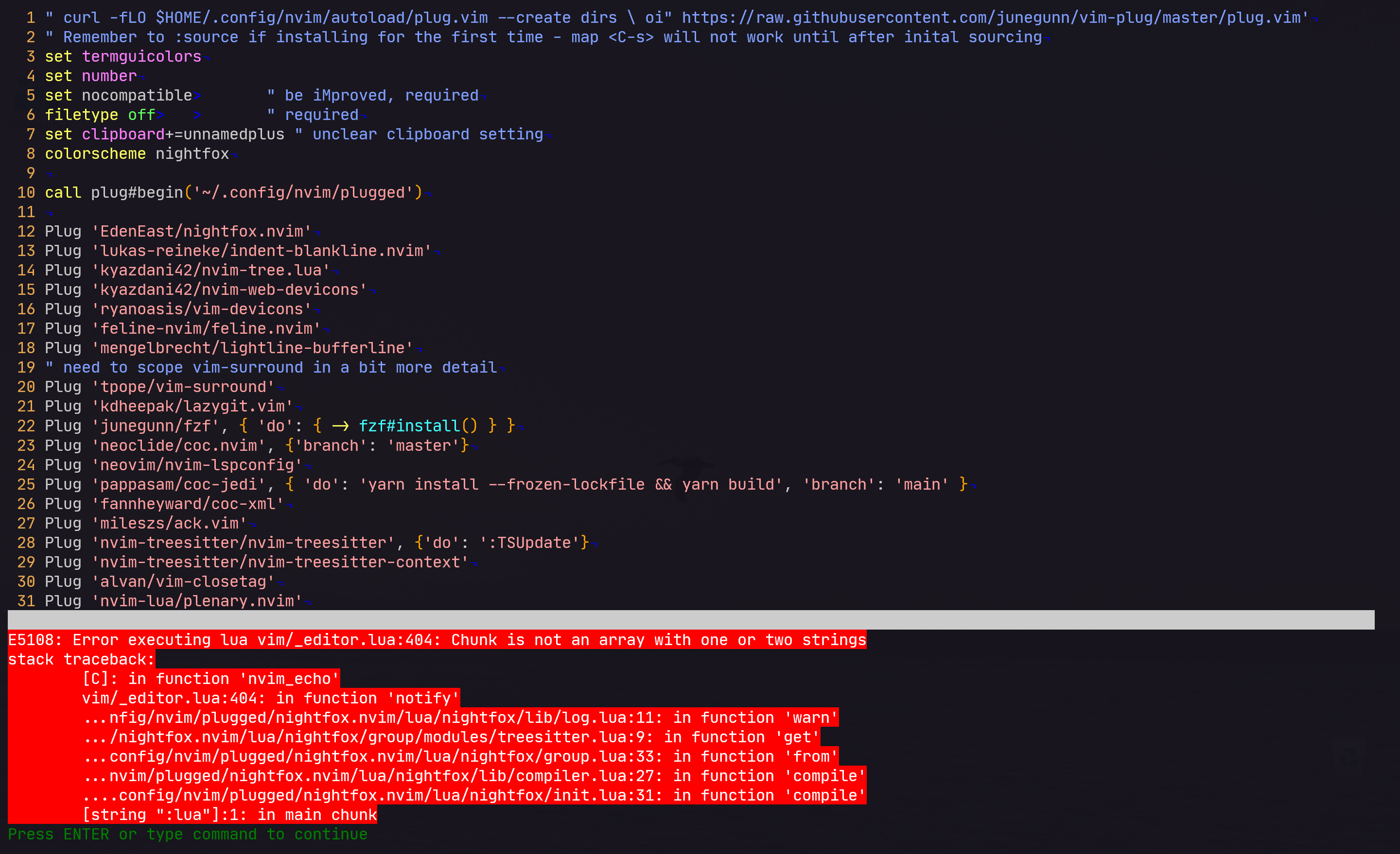 Updated init.vim and Nightfox broke · Issue #271 · EdenEast/nightfox.nvim · GitHub