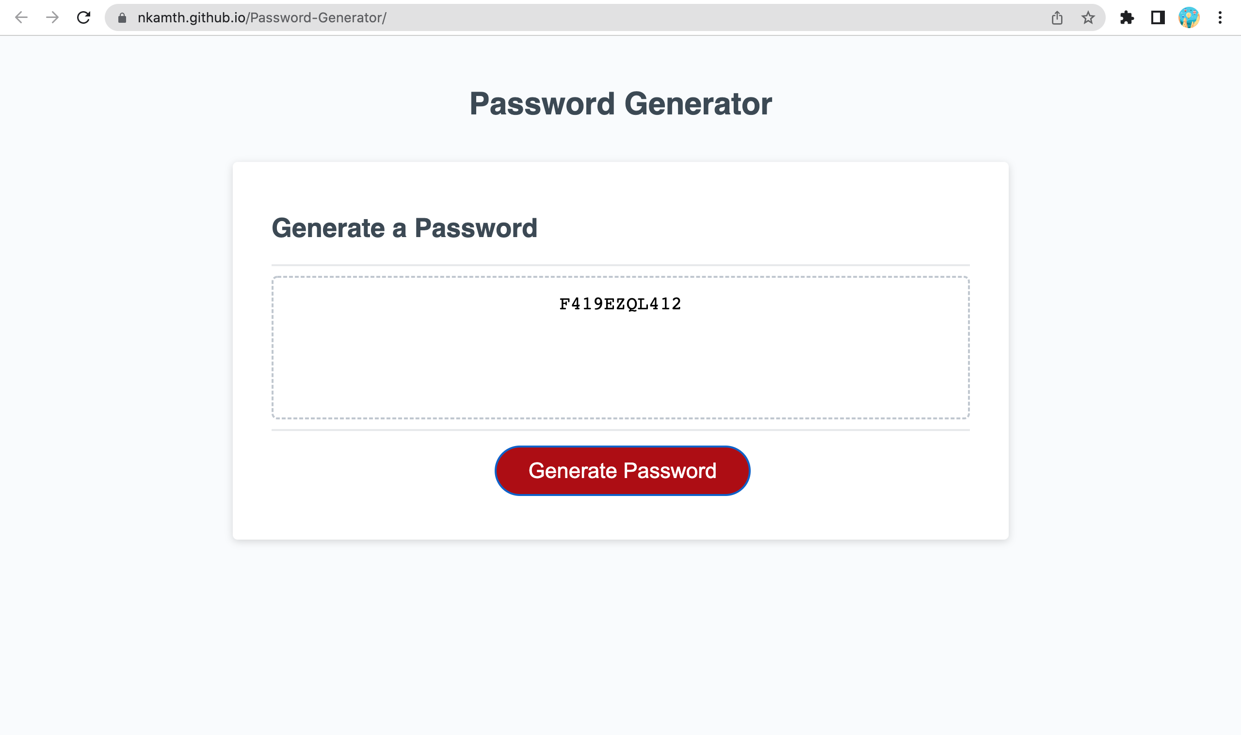 GitHub - nkamth/Password-Generator