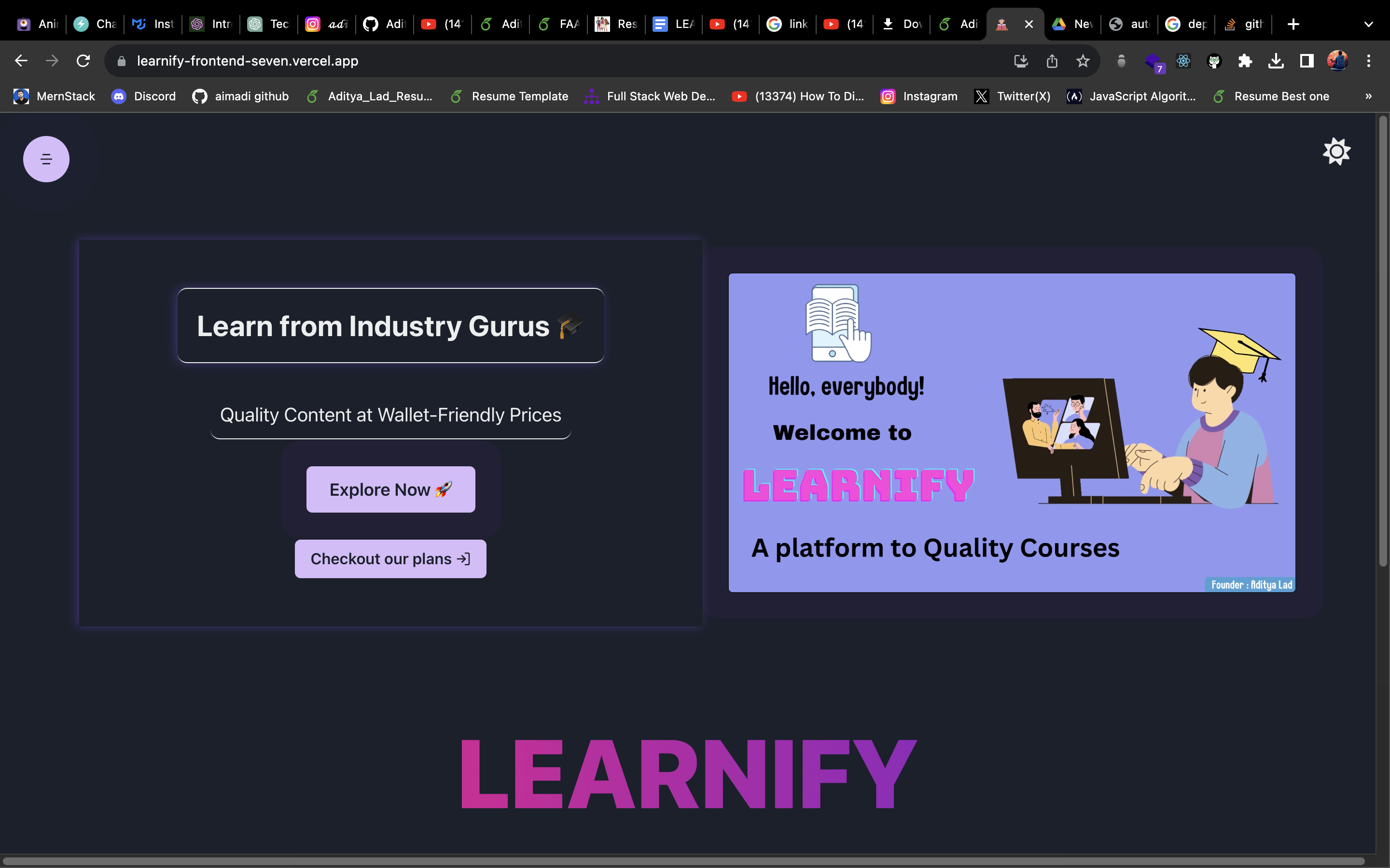 GitHub - Adityalad-25/LearnifyFrontend