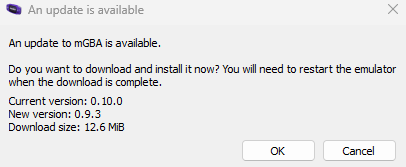 Auto-Updater treats older versions as new versions · Issue #2678 · mgba-emu/mgba · GitHub