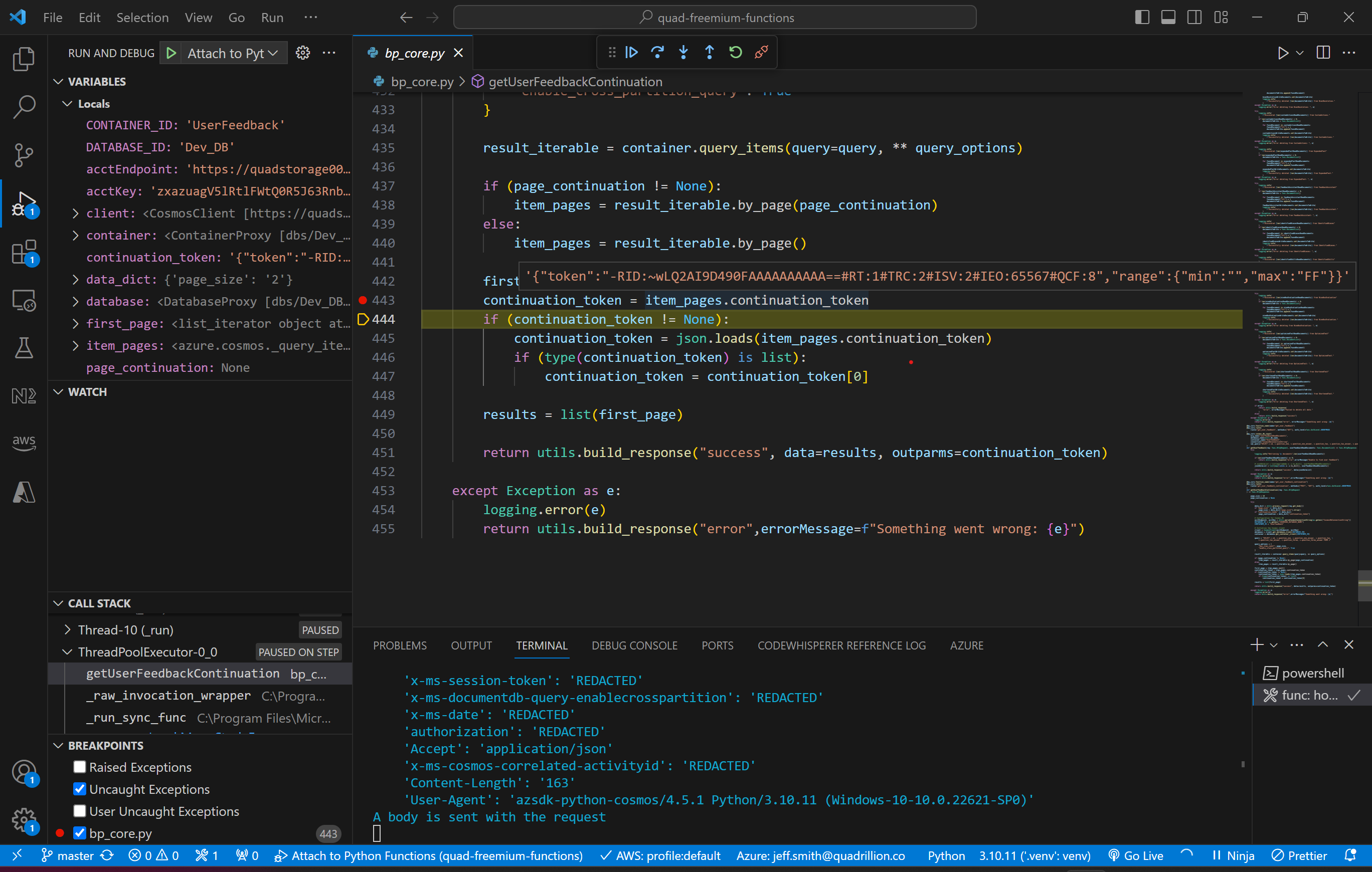 Bypage Next Method Doesnt Return A Continuationtoken In A Consistent Format · Issue
