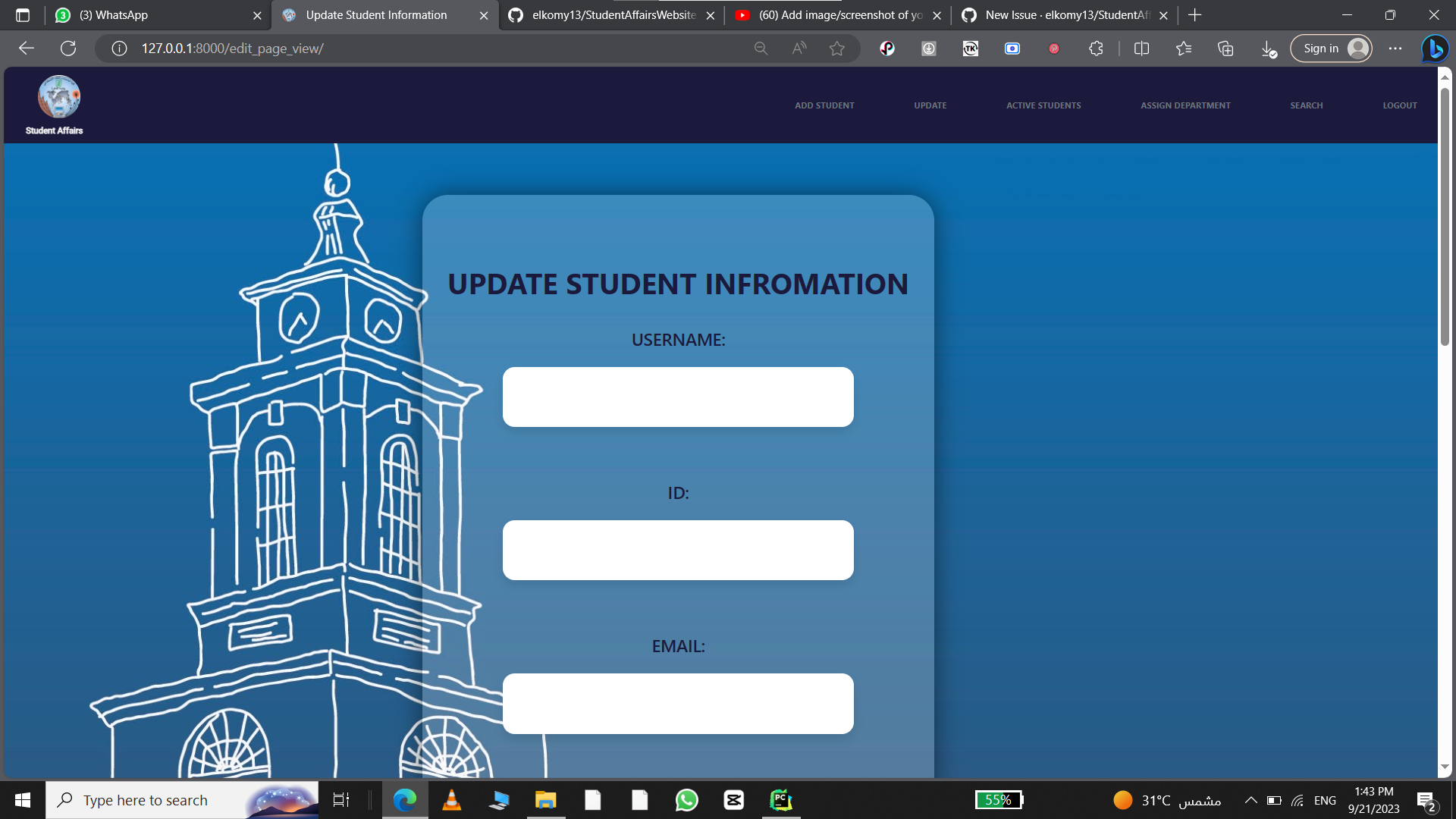 GitHub - elkomy13/StudentAffairsWebsite.github.io: This project is exclusively designed for ...