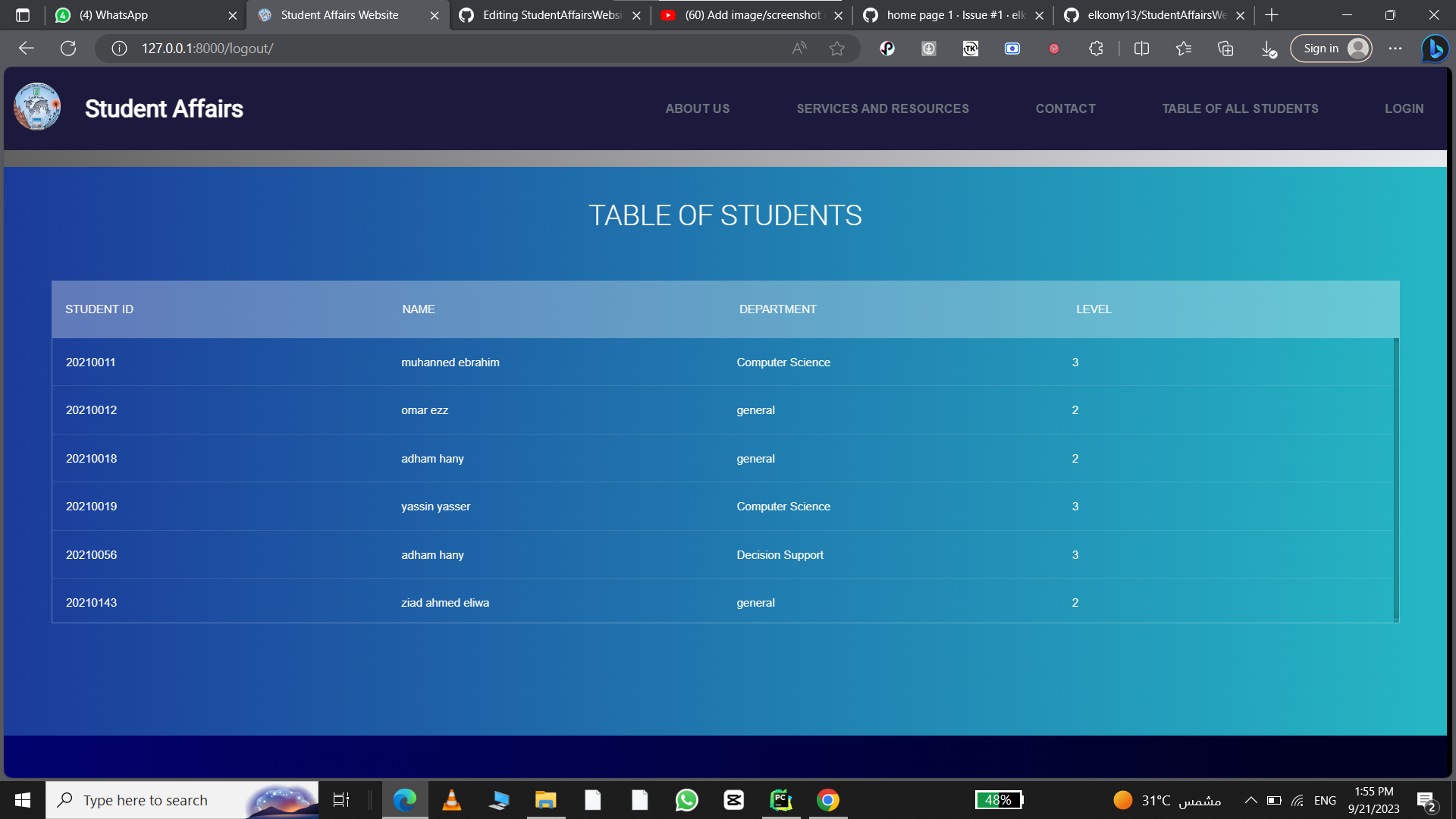 GitHub - elkomy13/StudentAffairsWebsite.github.io: This project is exclusively designed for ...
