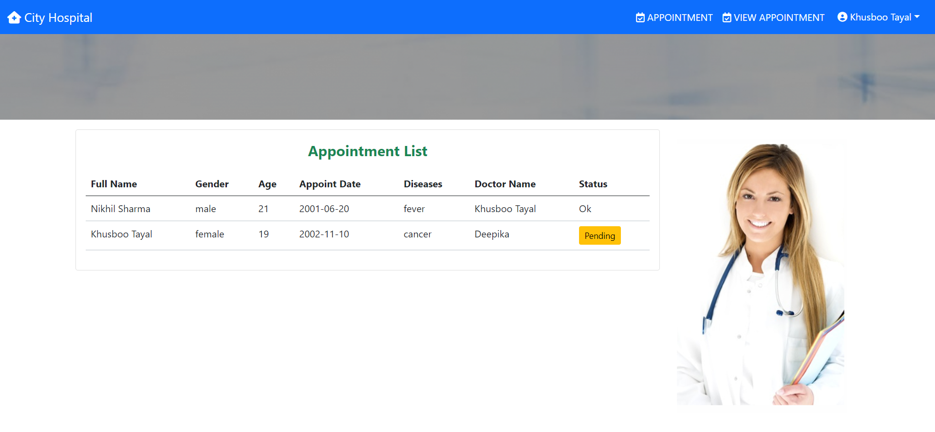 GitHub - 1Khusboo/HospitalManagementSystem