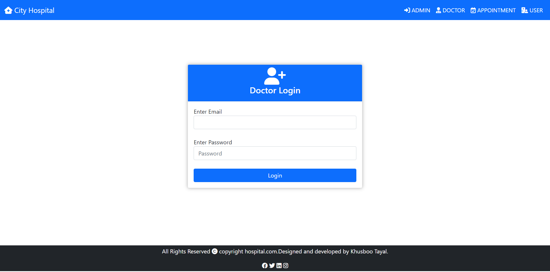 GitHub - 1Khusboo/HospitalManagementSystem