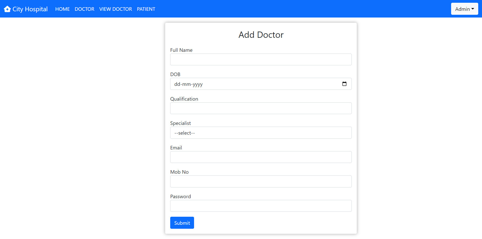 GitHub - 1Khusboo/HospitalManagementSystem