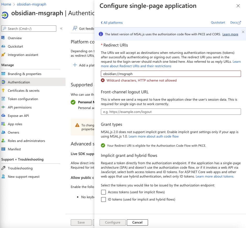 Unable to register app obsidian://msgraph · Issue #2 · anhi/obsidian ...