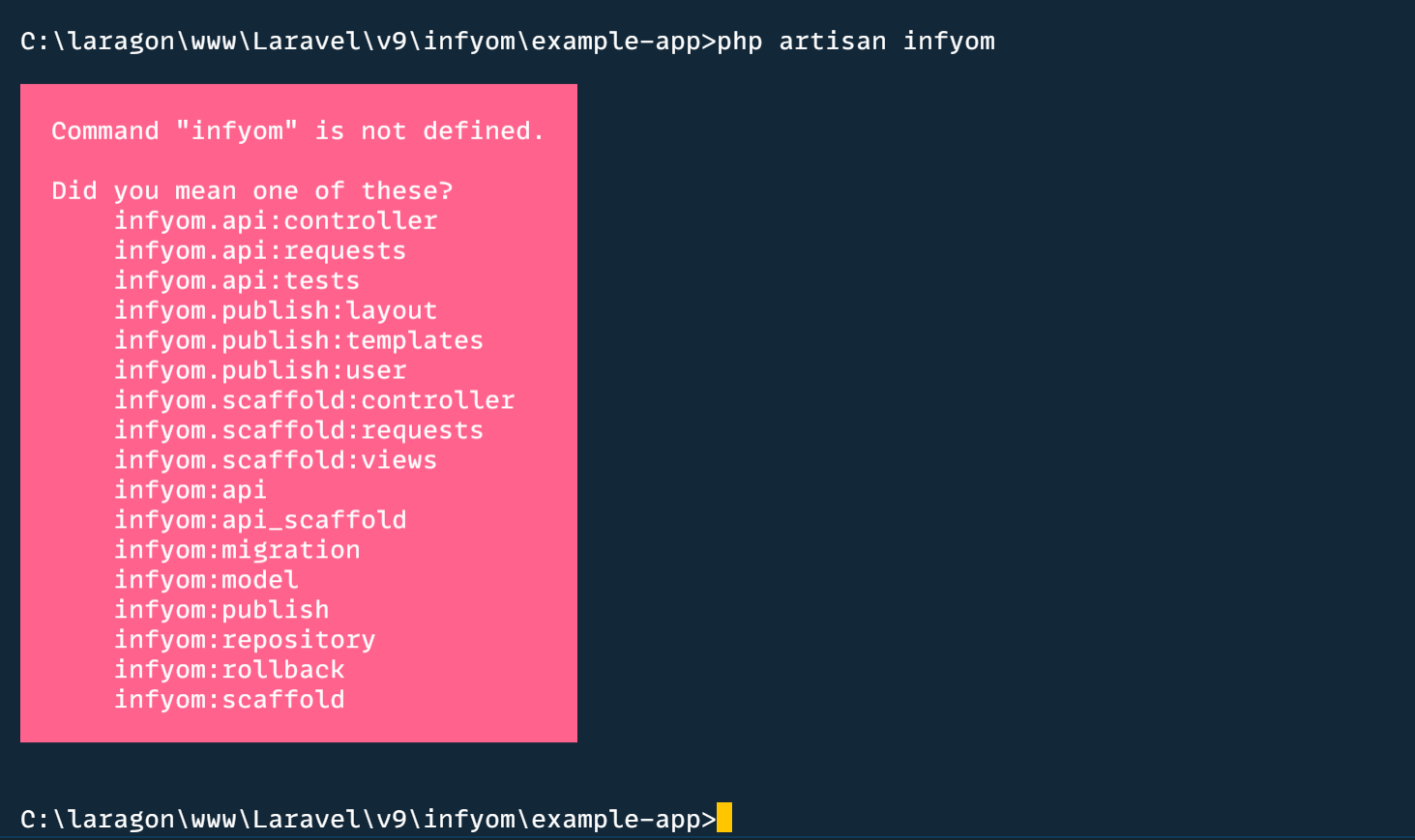 [Bug]: syntax error, unexpected token "?" when using console command · Issue #996 · InfyOmLabs ...