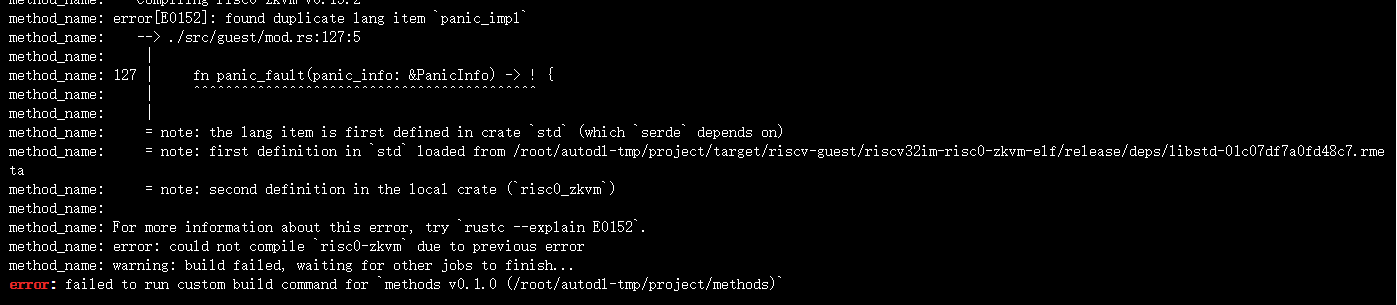 the lang item is first defined in crate `std` (which `serde` depends on) · Issue #609 · risc0 ...