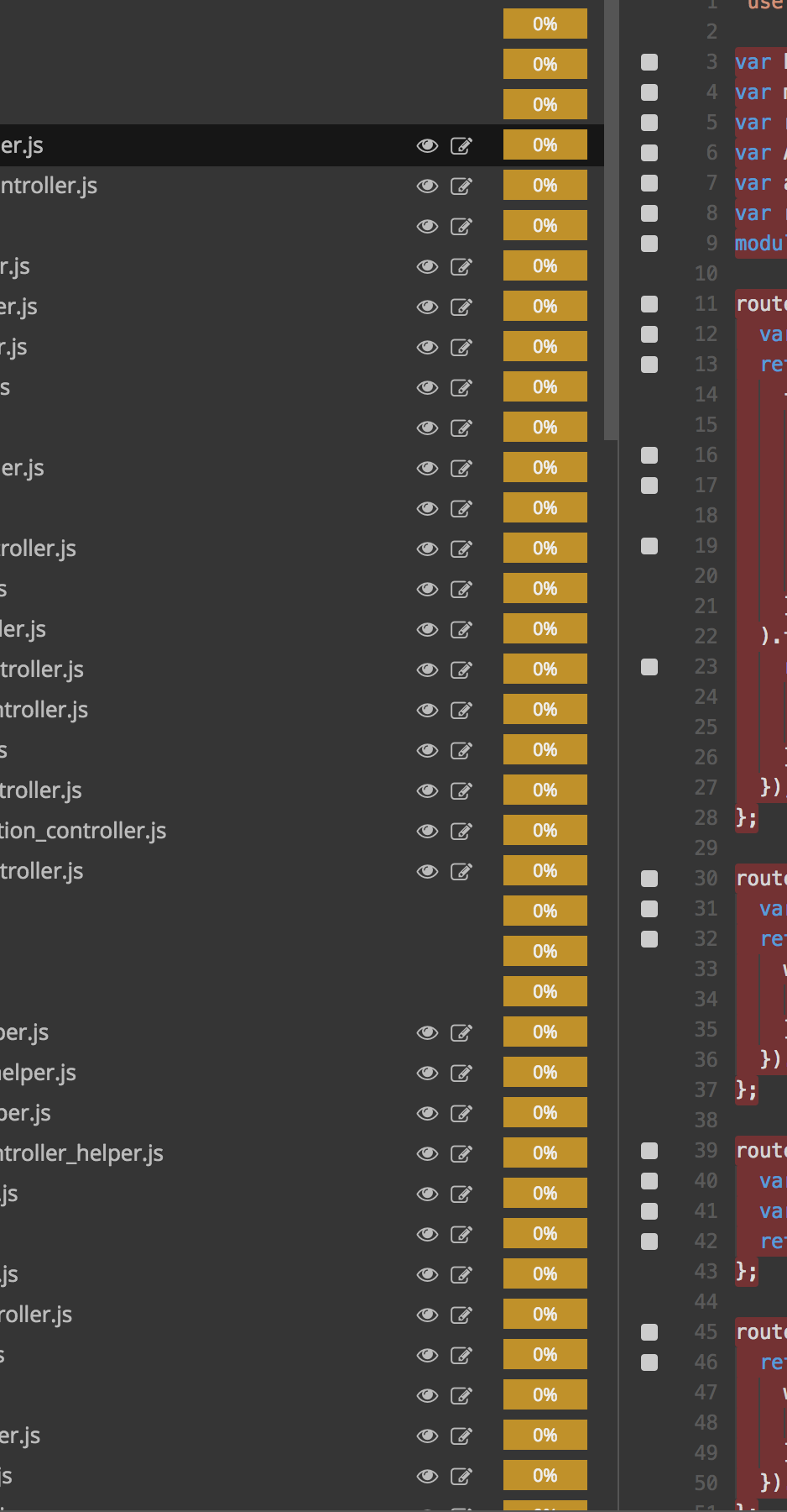 Project developed w/ Claudia.js and claudia-api-builder (serverless). Code coverage doesn't work ...