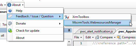 There is no specific Help menu · Issue #61 · MscrmTools/MsCrmTools.WebResourcesManager · GitHub