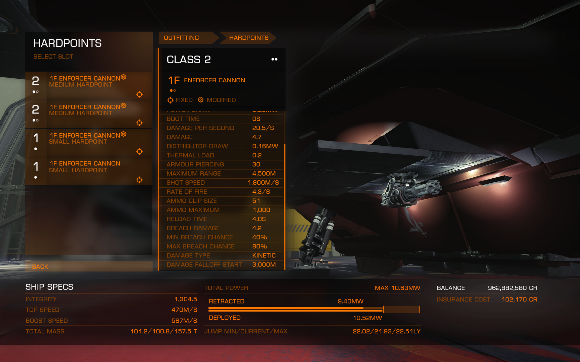 Wrong stats for enforcer/MCs (range/falloff) · Issue #644 · EDCD/coriolis · GitHub