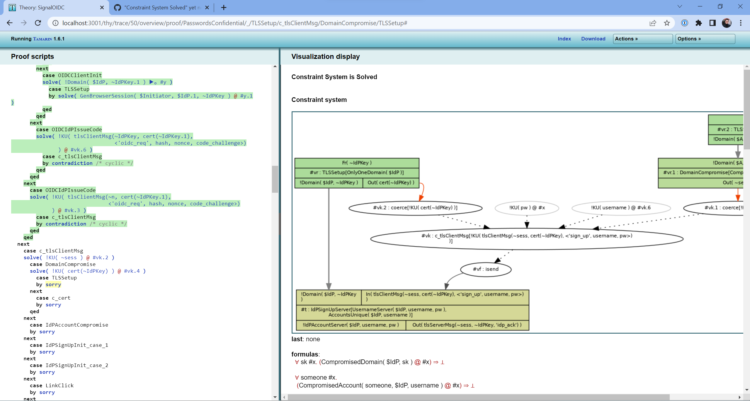 "Constraint System Solved" yet no visual feedback · Issue #471 · tamarin-prover/tamarin-prover ...