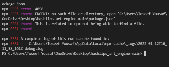 Facing Issue while installing Hashlips on visual studio code · Issue #518 · HashLips/hashlips ...