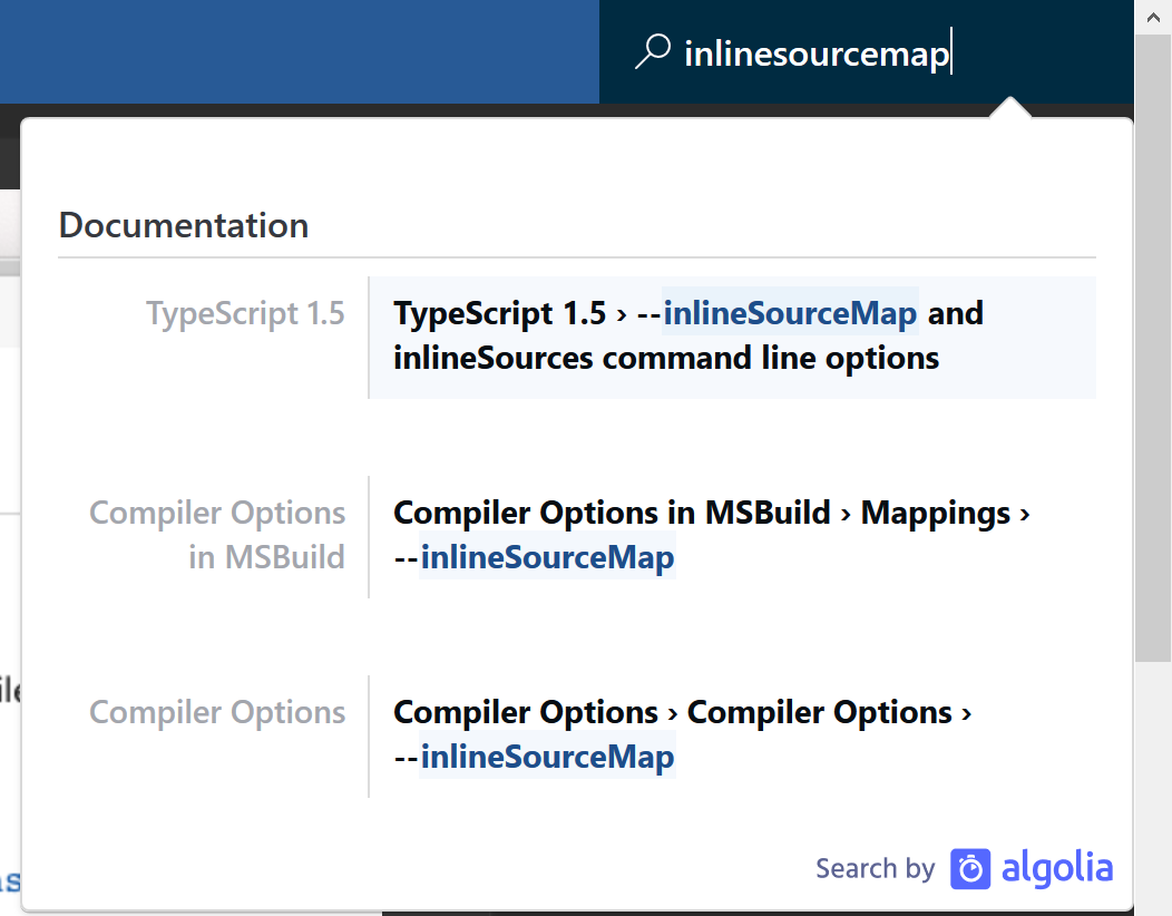 Index the tsconfig page for search · Issue #504 · microsoft/TypeScript-Website · GitHub