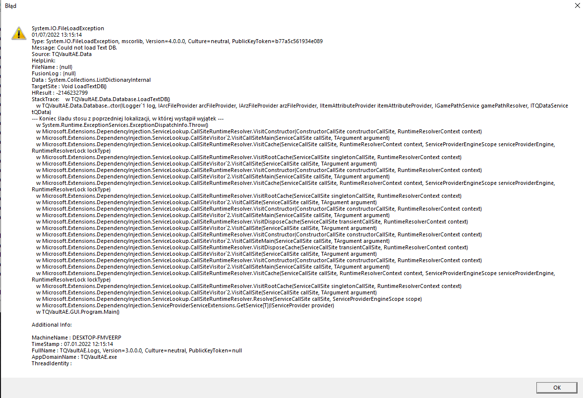 Vault isn't working properly · Issue #411 · EtienneLamoureux/TQVaultAE ...