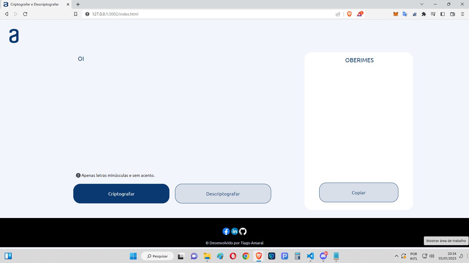GitHub - Tiago-Amaral/Desafio-challenge-One-Alura