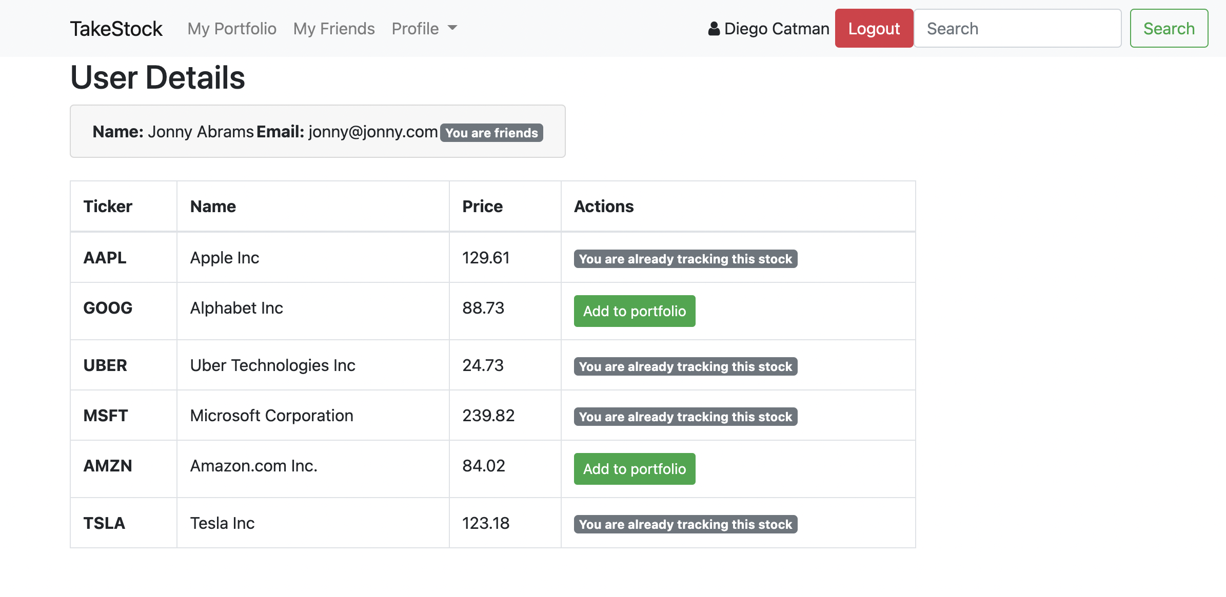 GitHub - jonnyabrams/rails-stock-tracker: Stock tracker social media app using Ruby on Rails 6 ...