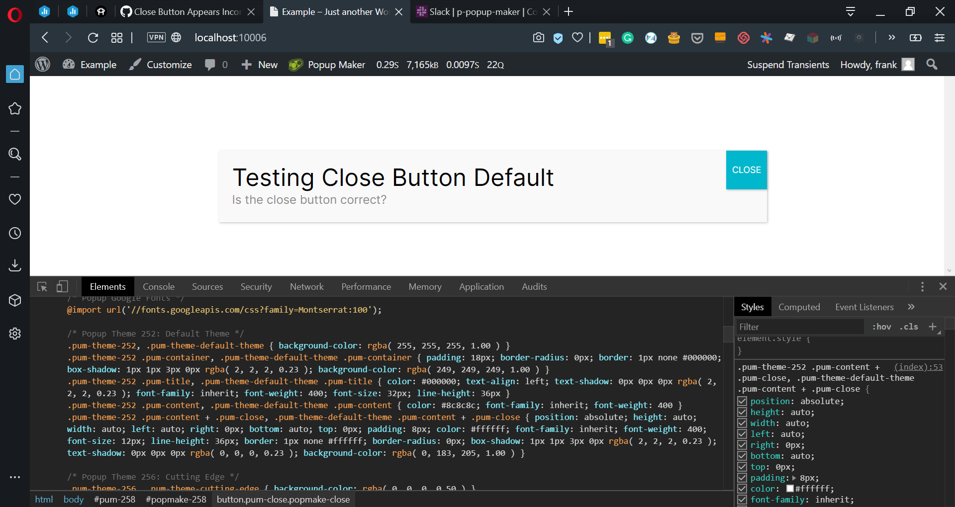 Close Button Appears Incorrect On Fresh Install · Issue #766 ...