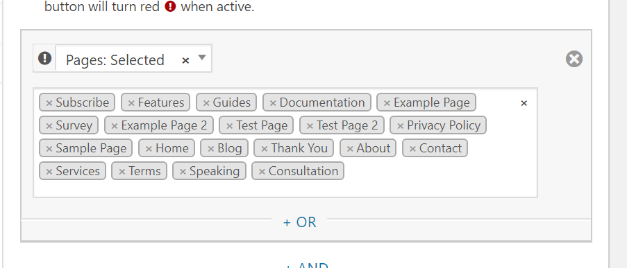 Fix artificial limitation of 10 selections for Page Selected conditions. · Issue #656 ...