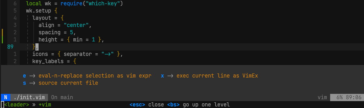 Ability to spread keys horizontally in the popup (like vim-which-key ...