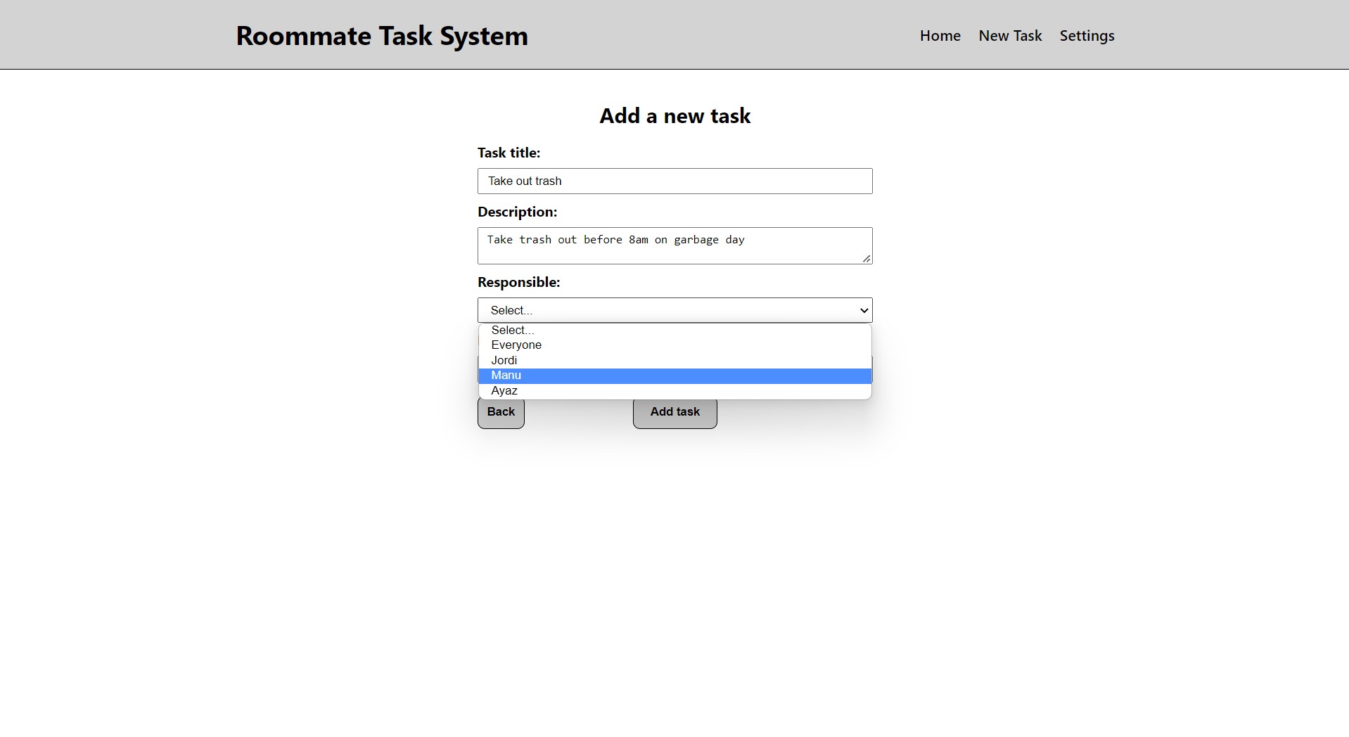 GitHub - AyazCiplak/roommate-task-manager: SPA allowing creation and delegation of tasks based ...