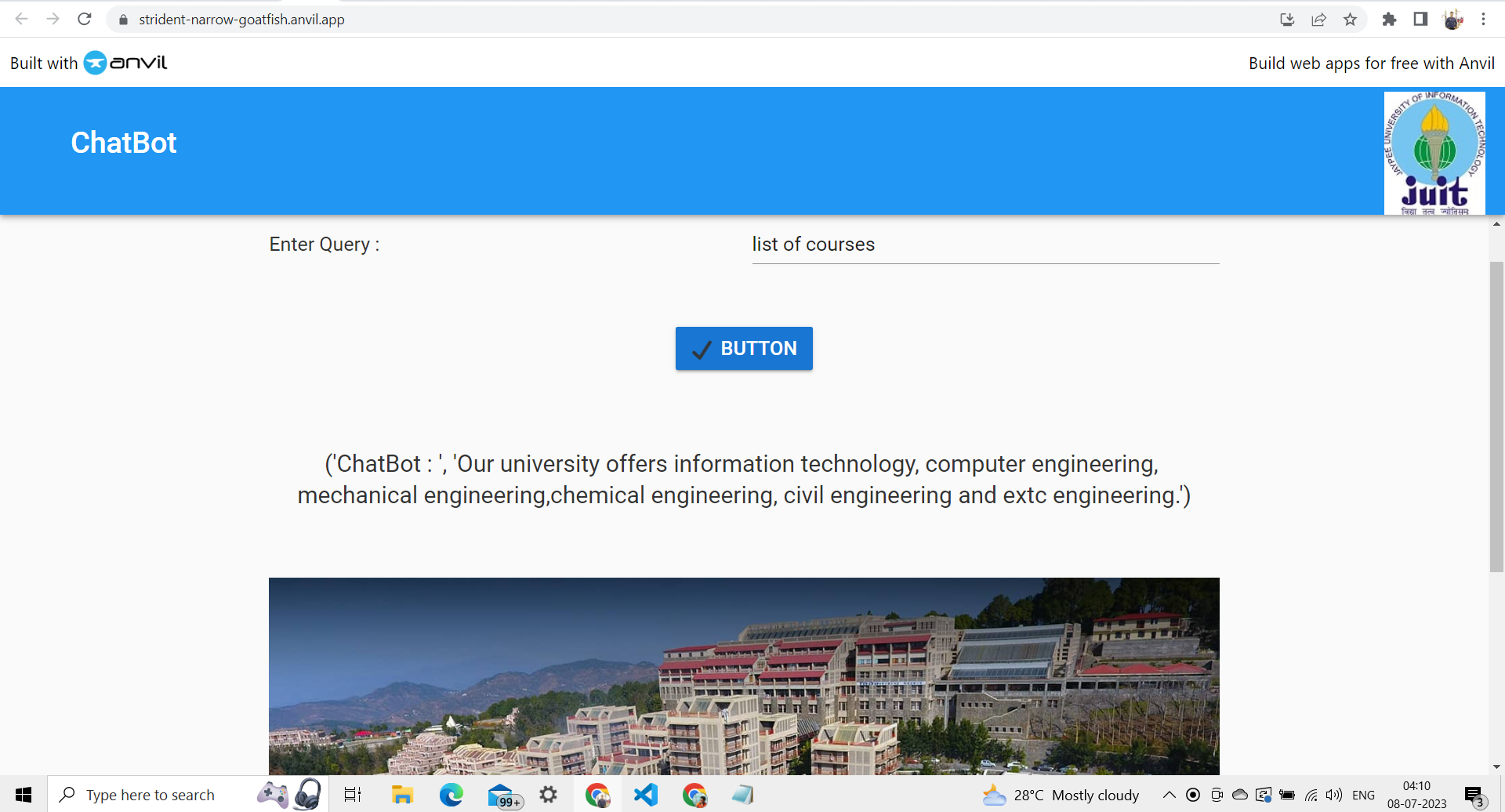 GitHub - TusharPaul01/ChatBot-ML-LSTM-: ChatBot for university purpose