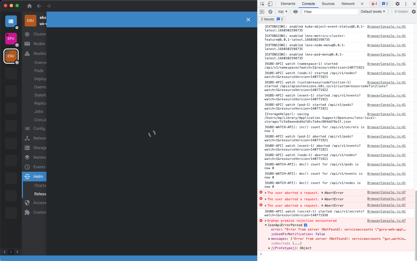 lens spins infinitely viewing certain helm releases · Issue #6031 ...