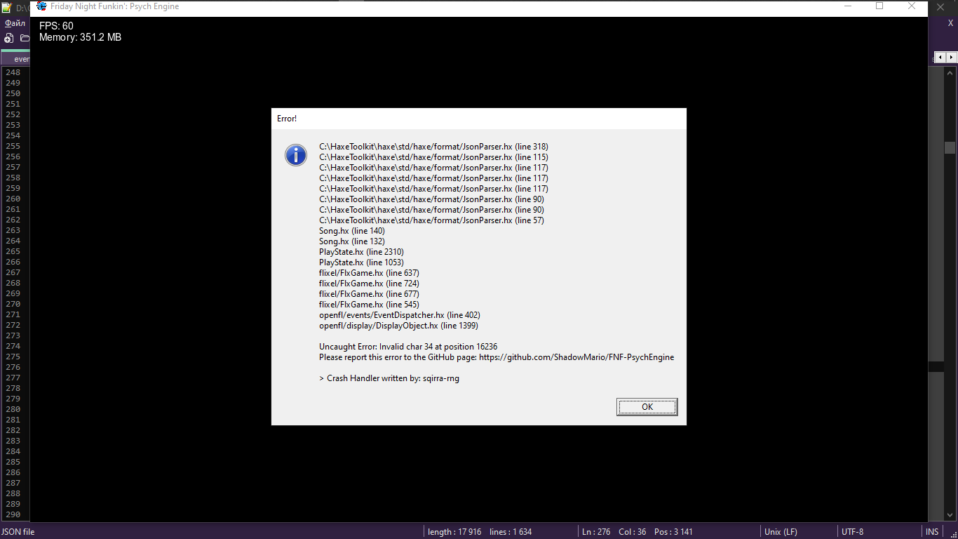 Game crashes while making · Issue #10432 · ShadowMario/FNF-PsychEngine · GitHub