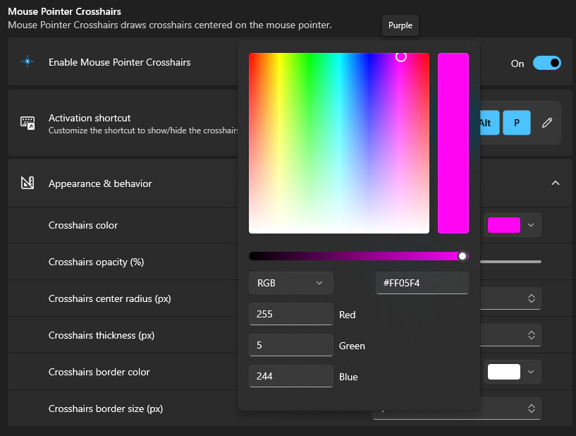 Crosshairs Color Setting Closes Unexpectedly · Issue 23123 · Microsoftpowertoys · Github 2674
