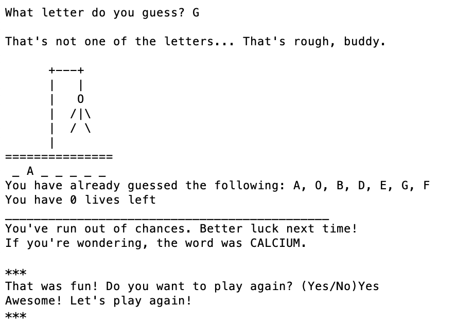 GitHub - gthormann/Hangman