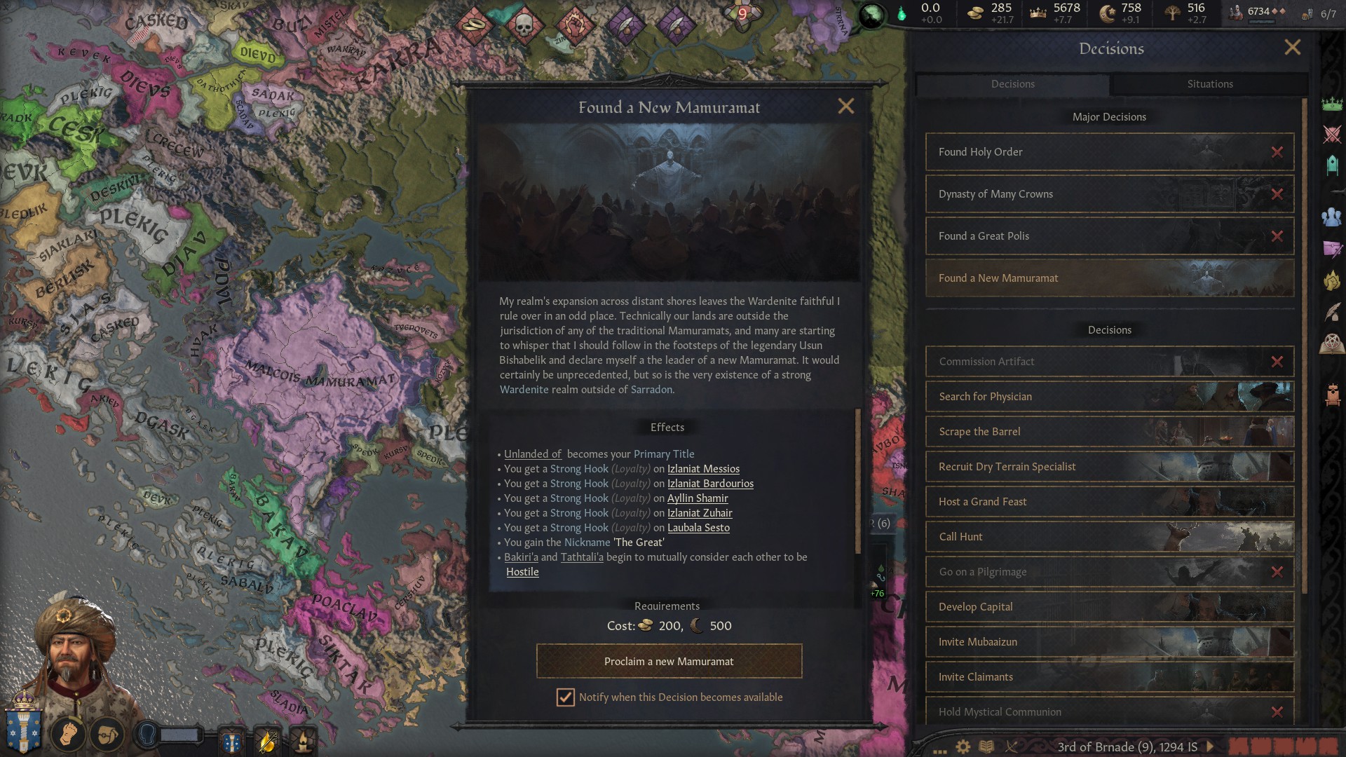 The decision "Found a New Mamuramat" can be taken multiple times · Issue #200 · ThePinkPanzer ...