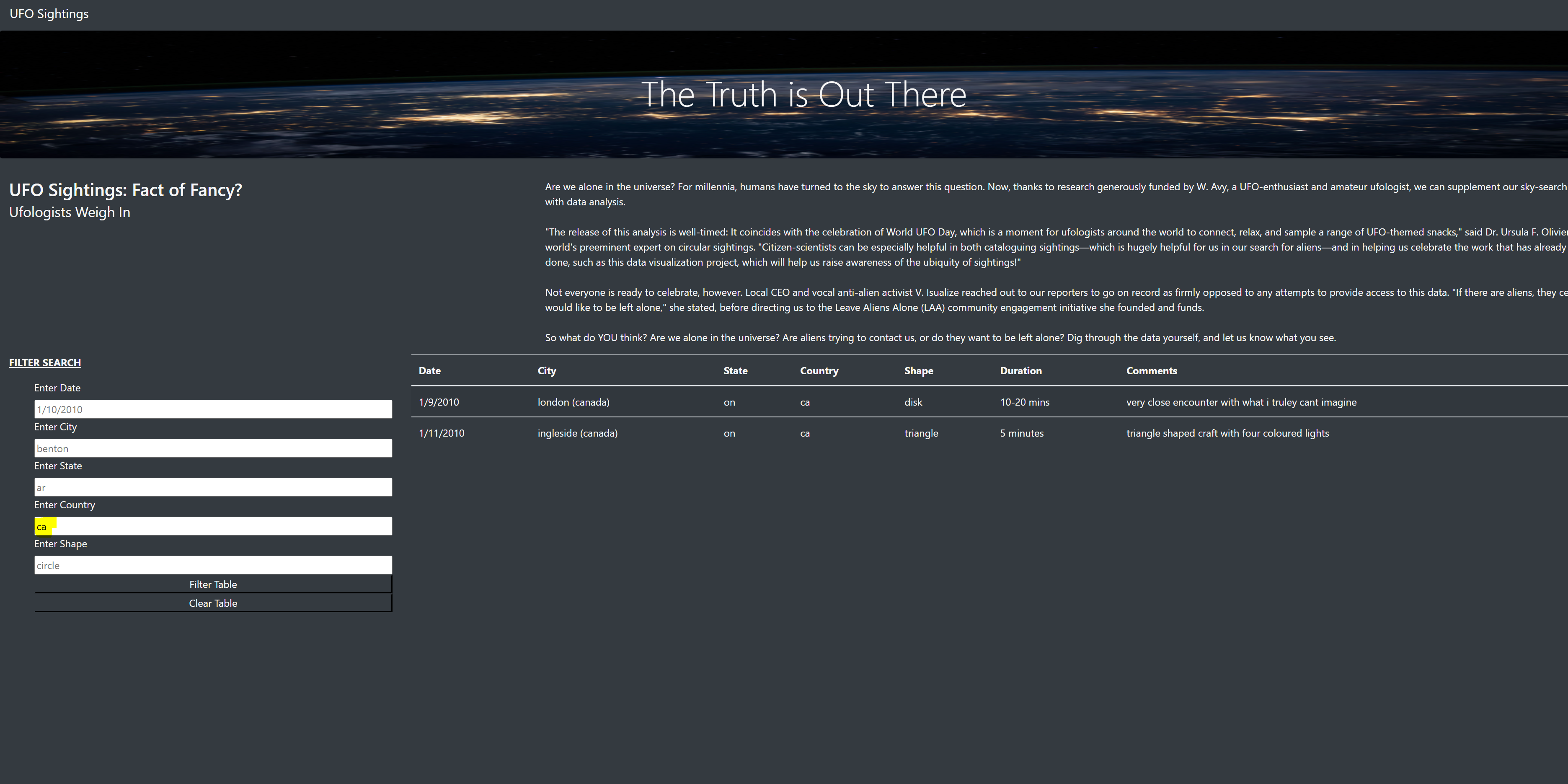 GitHub - Aleksandr-Perekhodko/UFOs