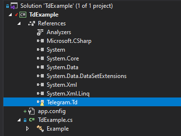 Build TdLib for C# and run TdExample · Issue #1863 · tdlib/td · GitHub