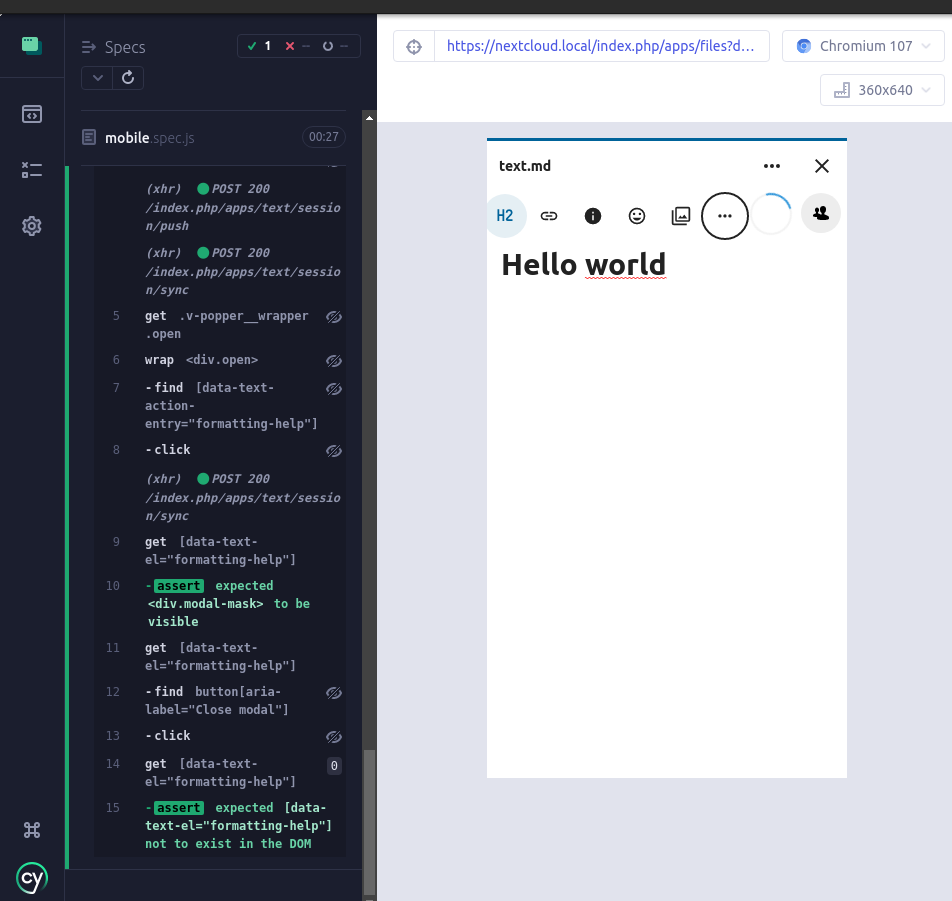 Cypress snapshots lose css formatting · Issue #3499 · nextcloud/text ...