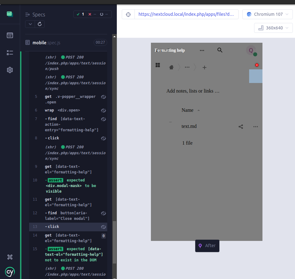 Cypress snapshots lose css formatting · Issue #3499 · nextcloud/text · GitHub