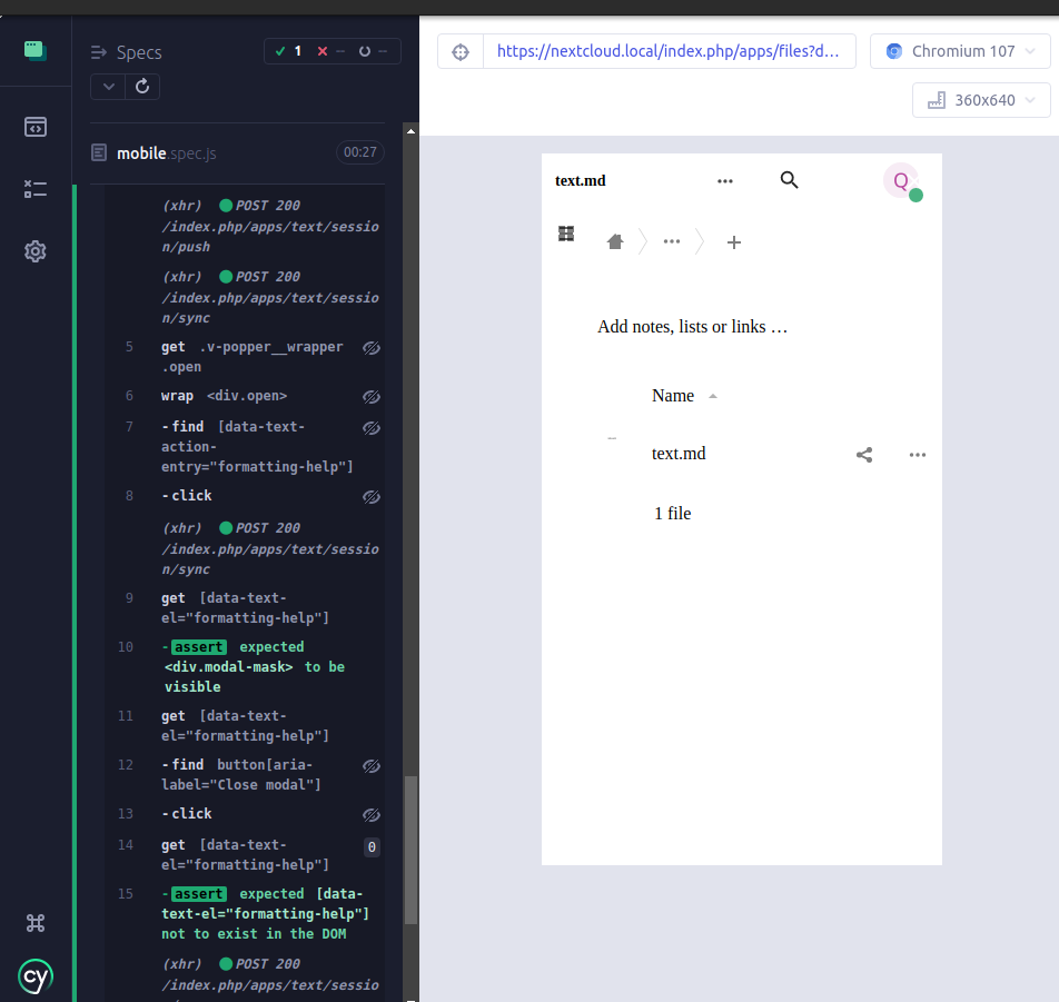 Cypress snapshots lose css formatting · Issue #3499 · nextcloud/text · GitHub
