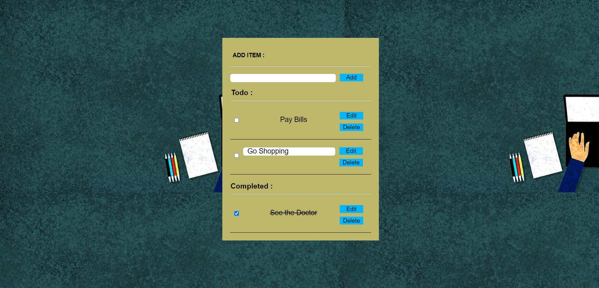 Adding more features and upgrading the style · Issue #1 · Soumyajit2825/TO-DO-LIST · GitHub