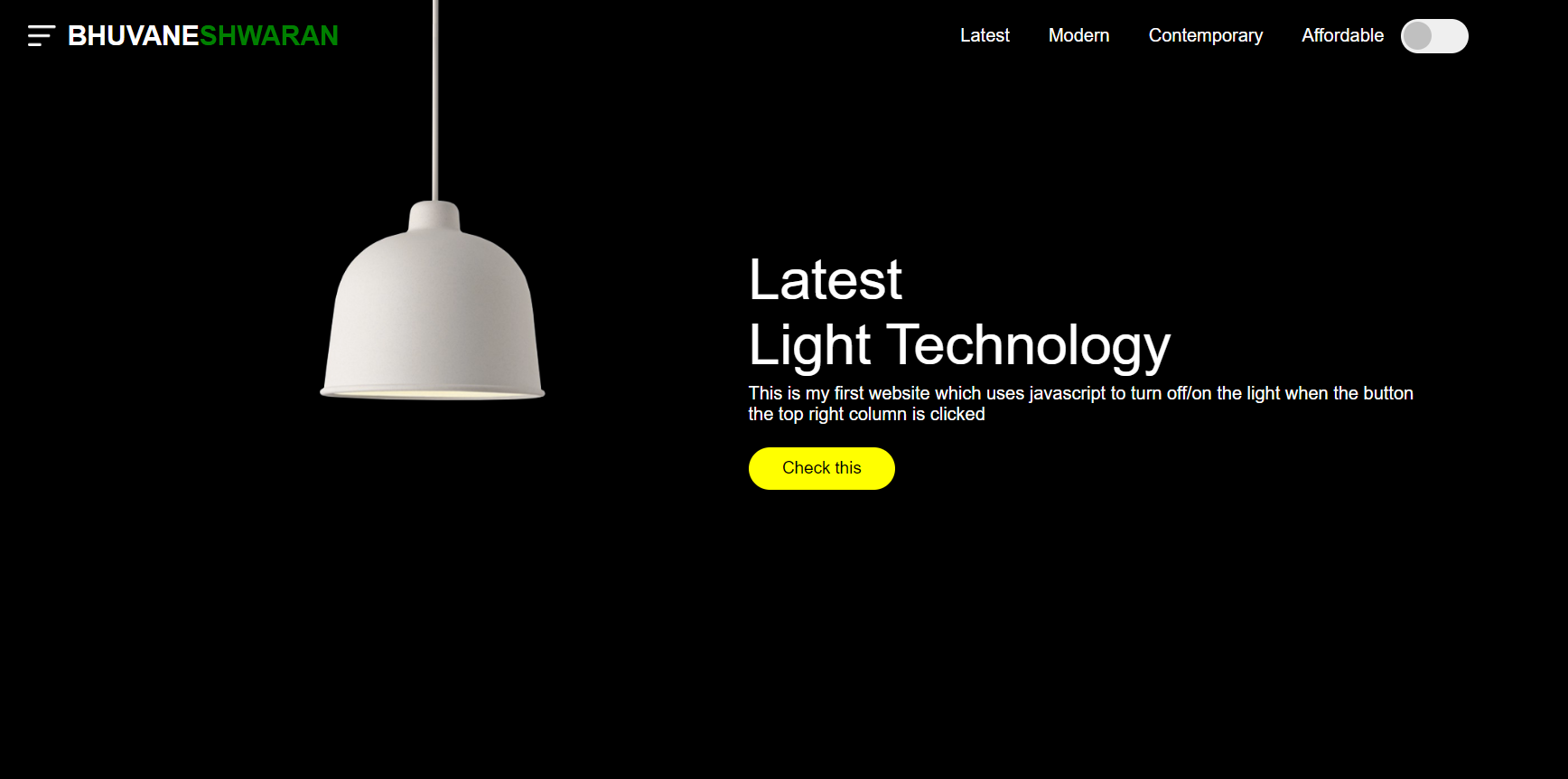 GitHub - bhuvid/light-on-off-using-js-: a simple JS website that contains a toggle button which ...
