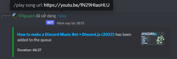 URL gives bot a not found error. · Issue #1110 · Androz2091/discord-player · GitHub