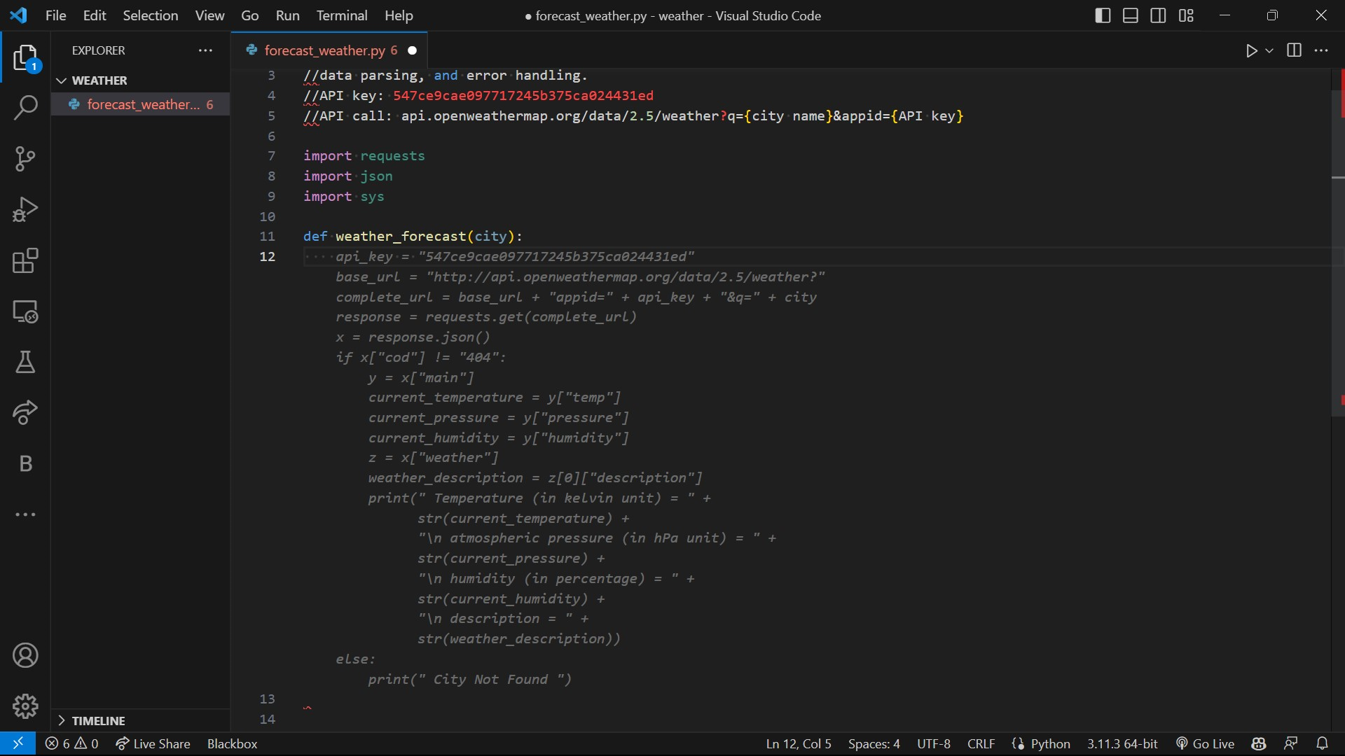 GitHub - KeplerInCoding/CurrentWeather-CLITool