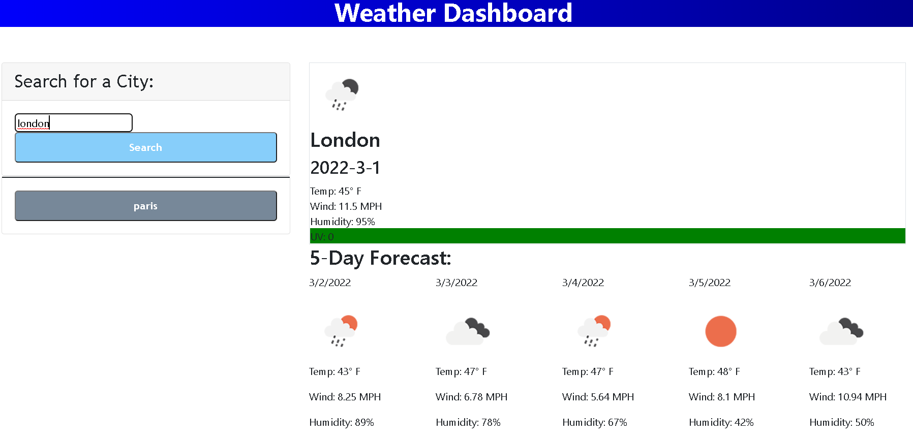 GitHub - mschaaf17/Weather-Dashboard